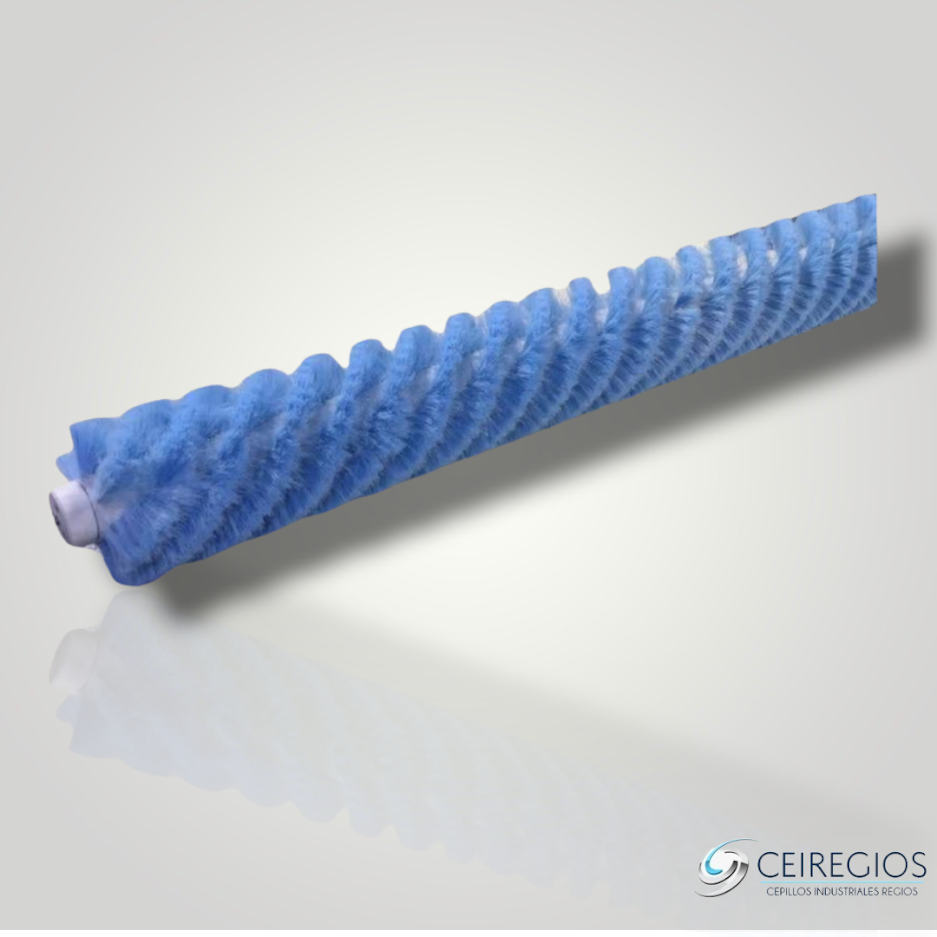 Cylindrical brush with helical or propeller bristles - Regios ...